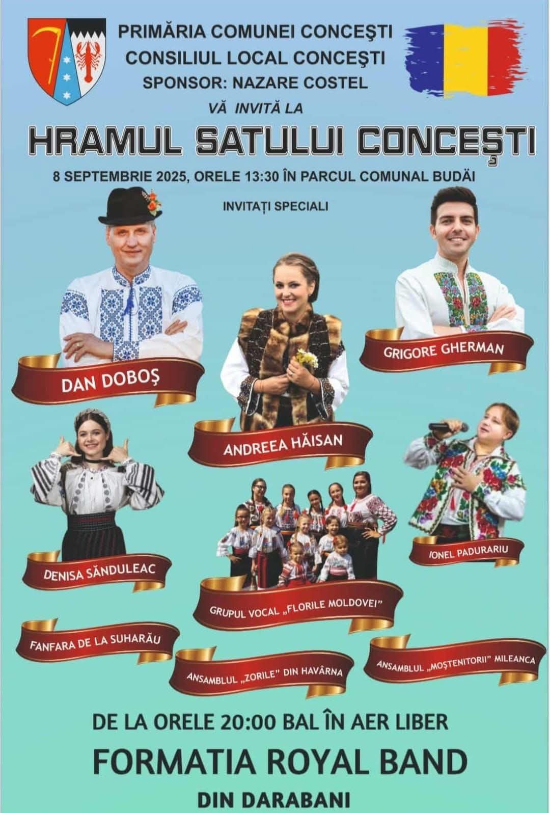Hramul Satului Concești – 8 Septembrie 2025 ora 13:30 Parcul Comunal ...